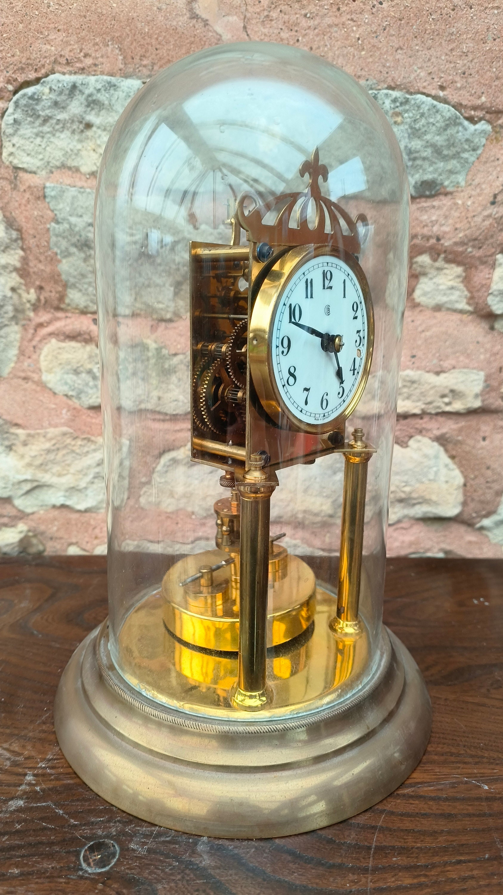 Antique German 400-day Torsion Clock German Anniversary Clock Mantel ...