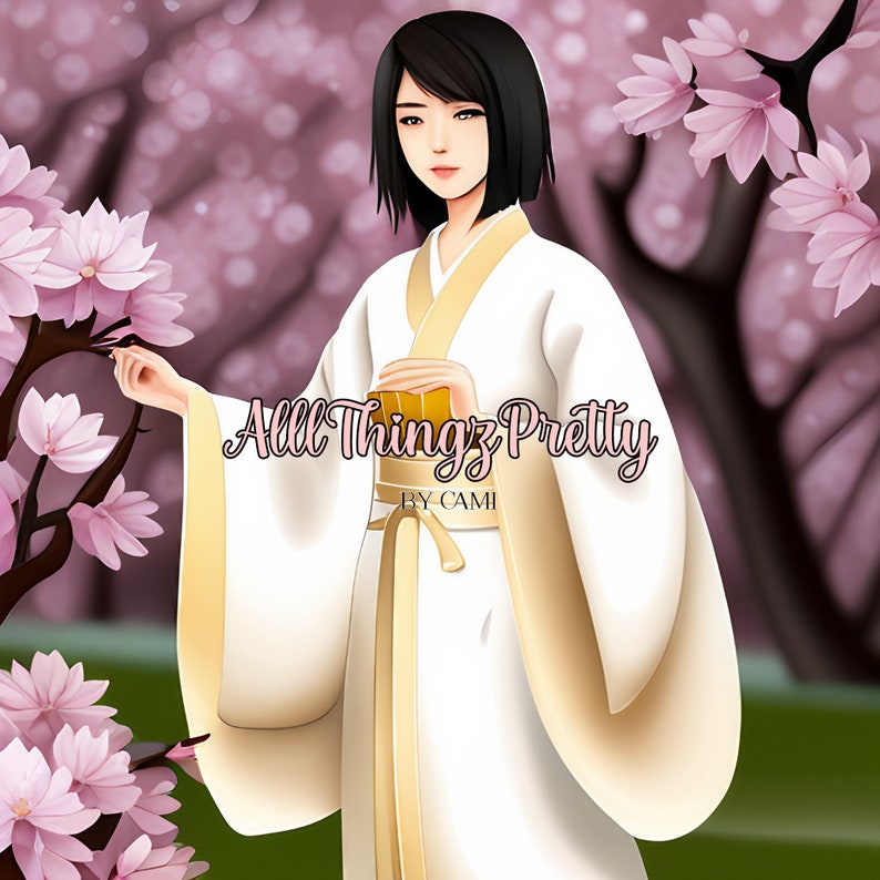 Japanese Girl Sakura - Etsy