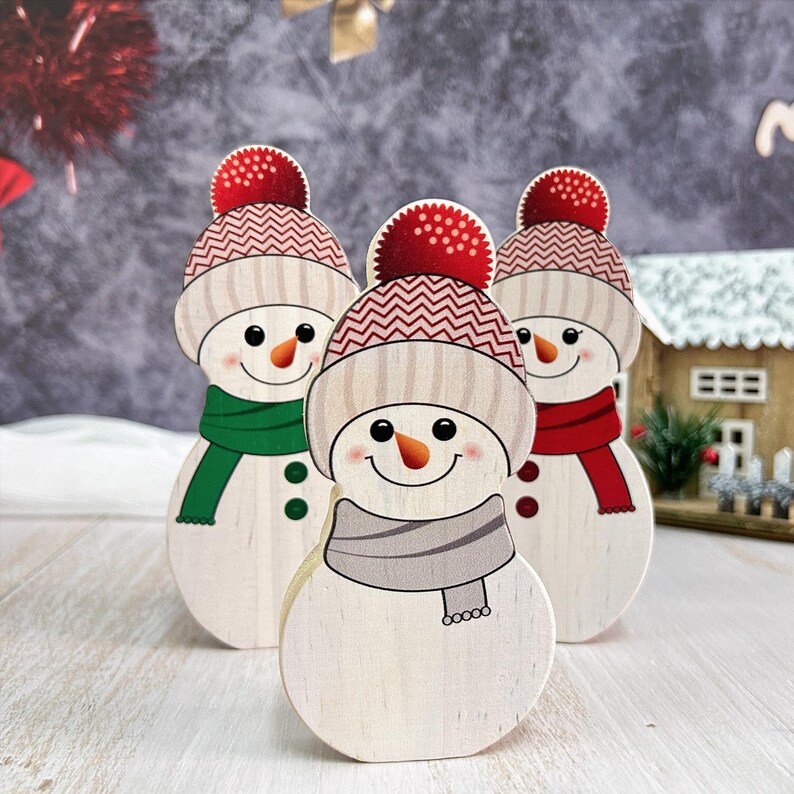 Wooden Snowman Puzzle,customized Christmas Snowman Gifts,christmas ...