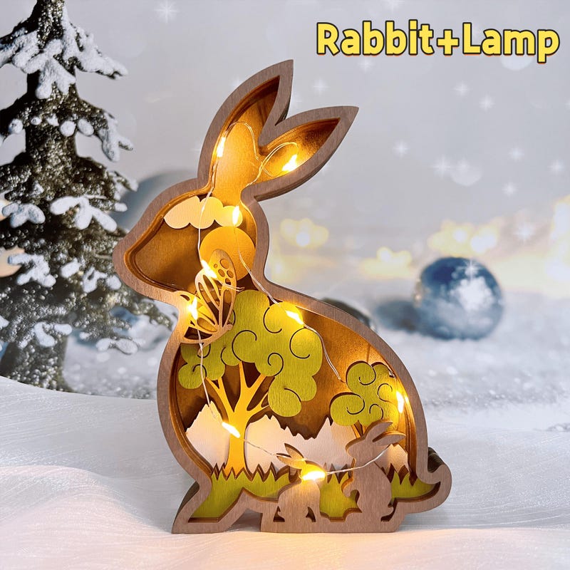 Rabbit Lamp - Etsy