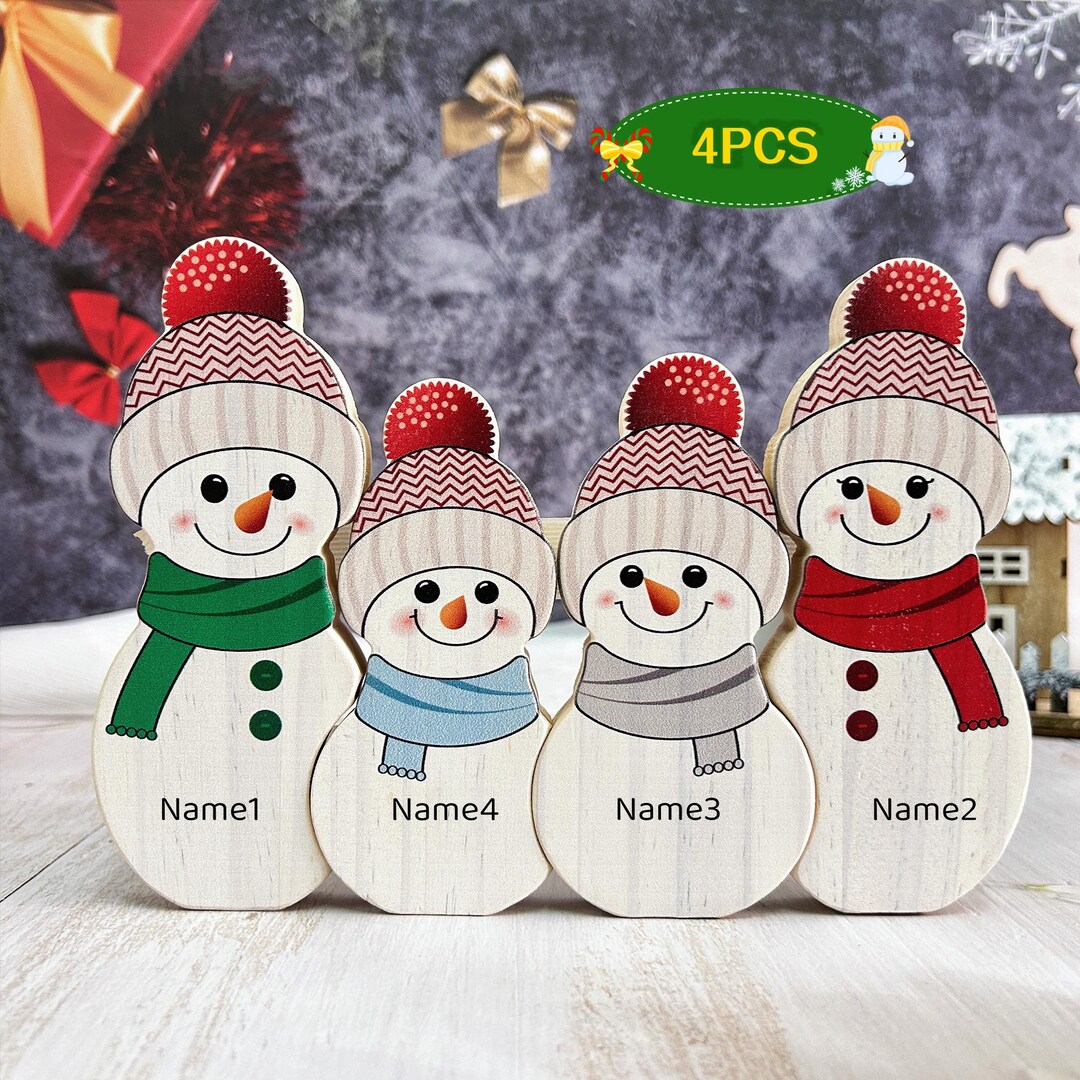 Wooden Snowman Puzzle,customized Christmas Snowman Gifts,christmas ...