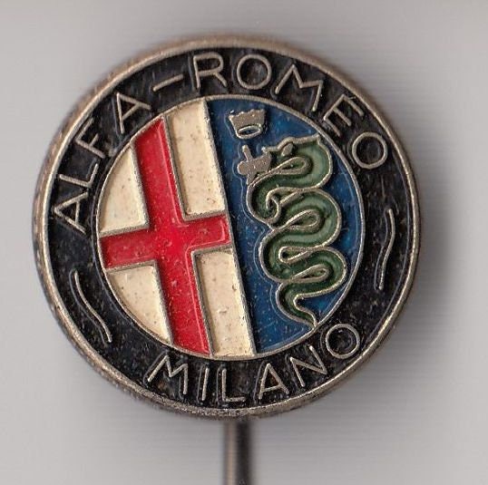Vintage ALFA ROMEO Milano Pin Badge 1960s Logo Car Italy Automobili S.p ...