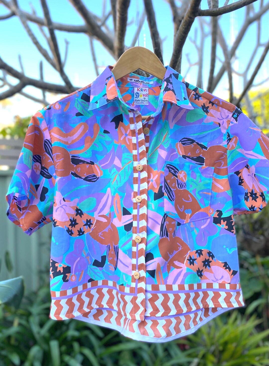 Vintage Ken Done Button up Shirt Upcycle - Etsy