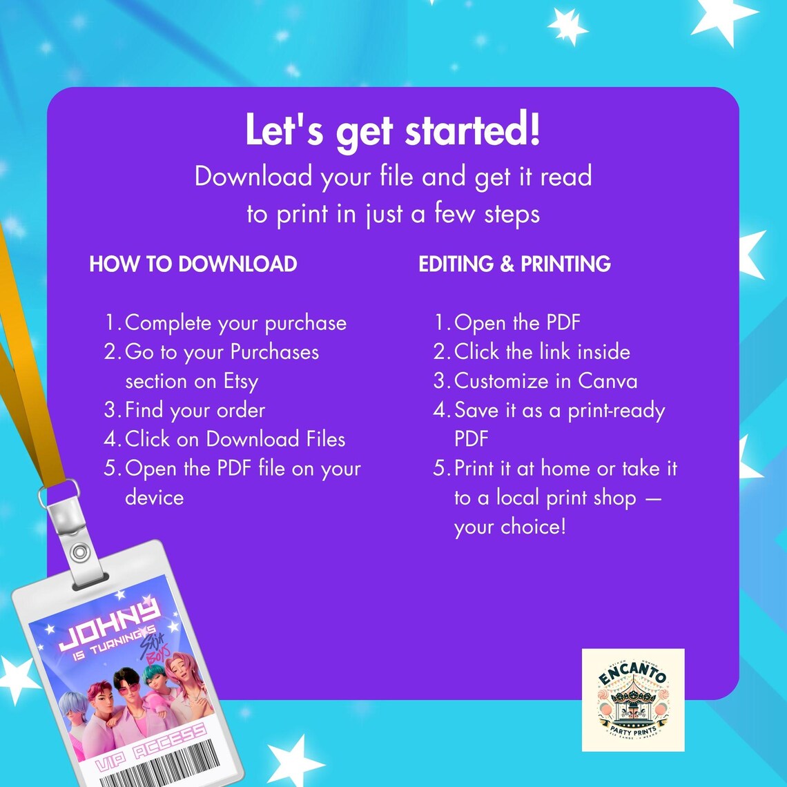 Editable K-pop Demon Hunters VIP Pass | Huntrix Birthday Invitation ...