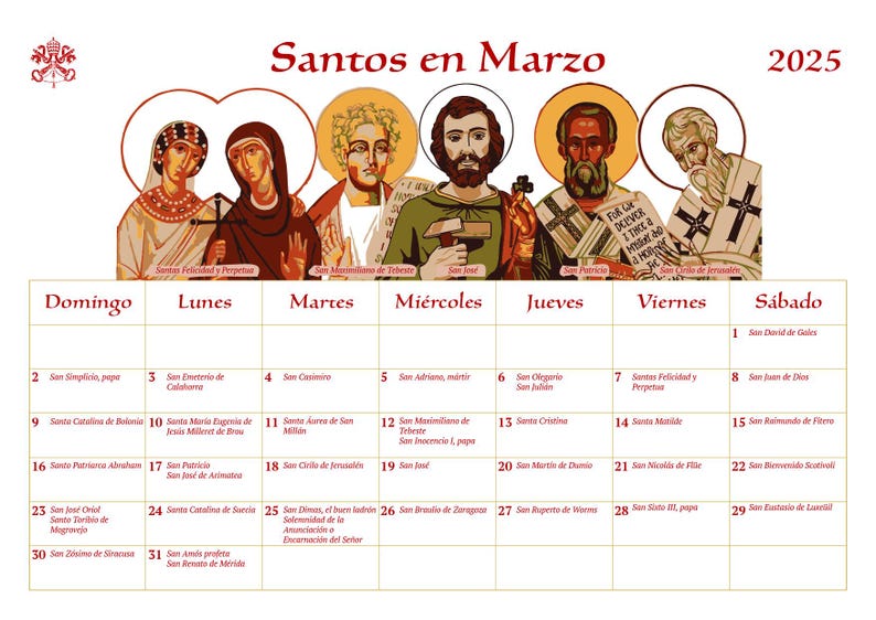 2025 Catholic Saints Digital Calendar | Celebrate the Saint of Each Day ...