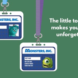Monster Inc. “scarer of the Month” Identification Badge Card for ...