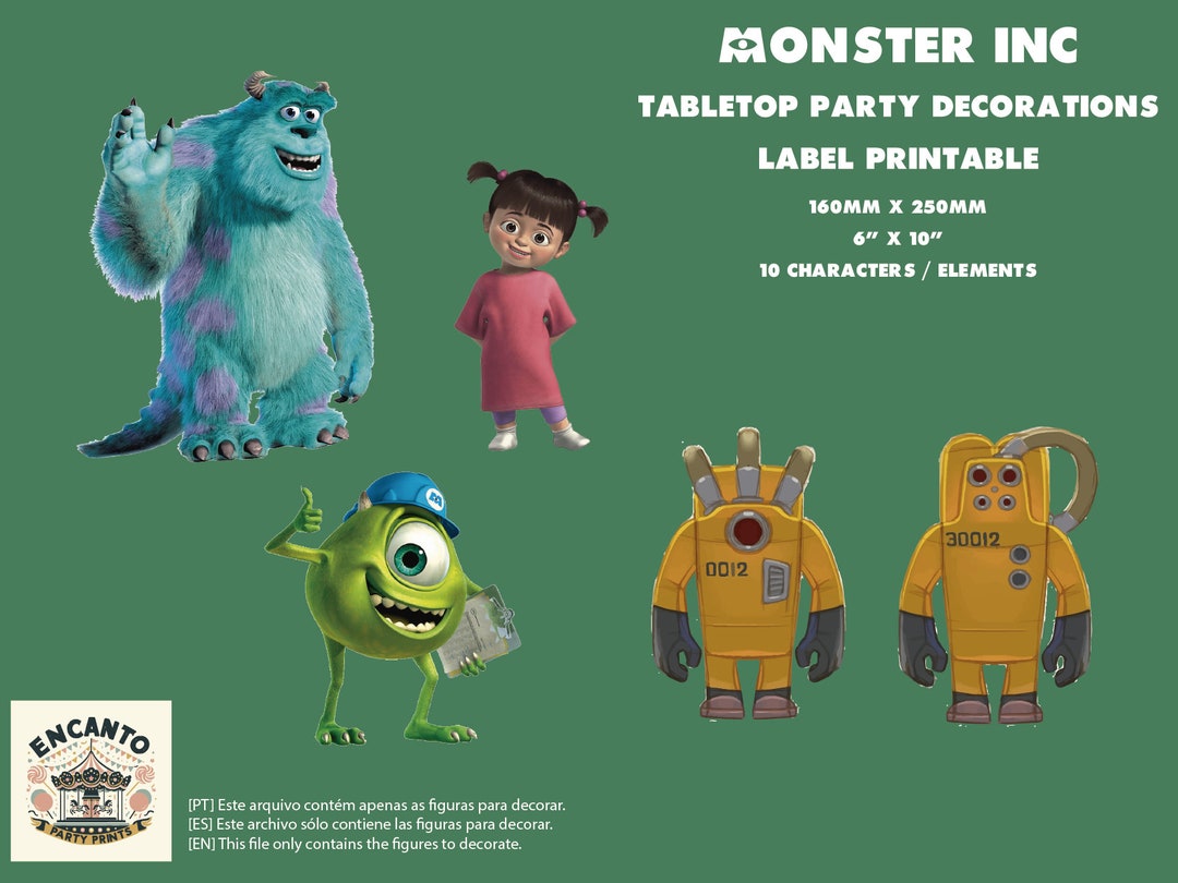 Monsters, Inc. Characters: Tabletop Party Decorations - Etsy