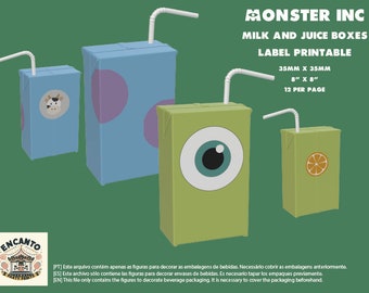 Printable Monsters Inc Labels for Party Helmets Decoration - Etsy