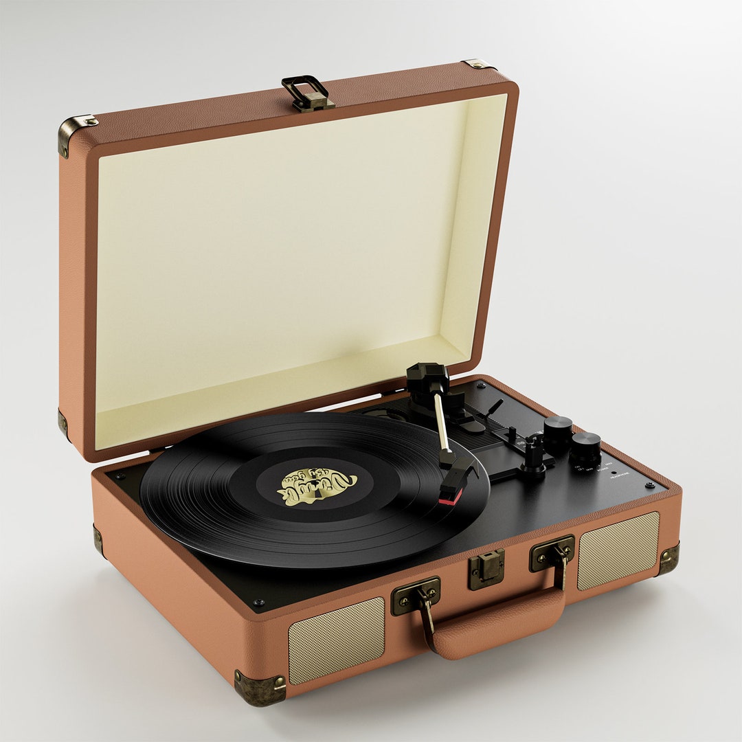 Vintage Vinyl Record Player With Built-in Speakers Nostalgia Gifts ...