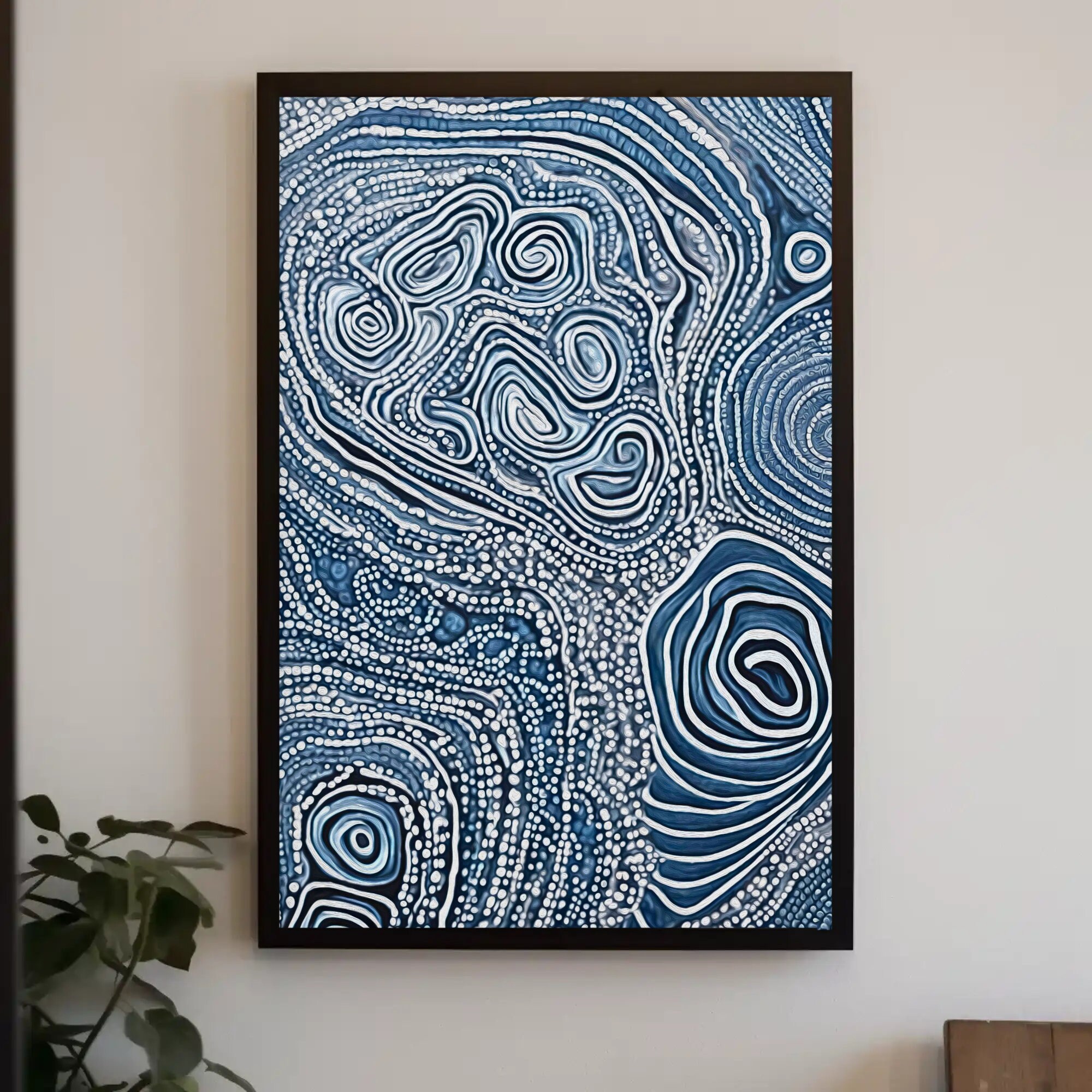 Australian Indigenous Art Deep Blue Dreaming Digital Download ...