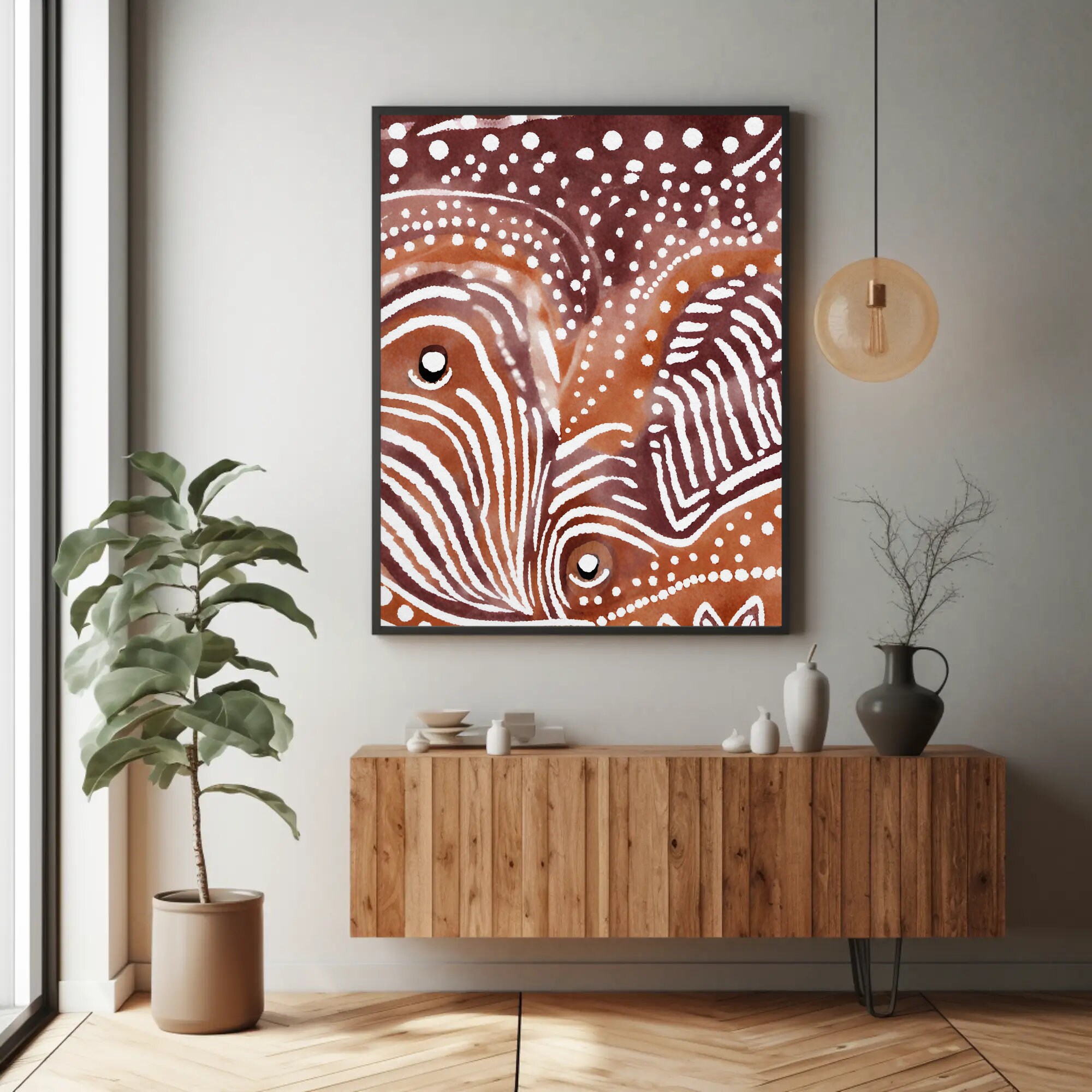 Australian Outback 1 Digital Download, Abstract Line Drawing Print ...