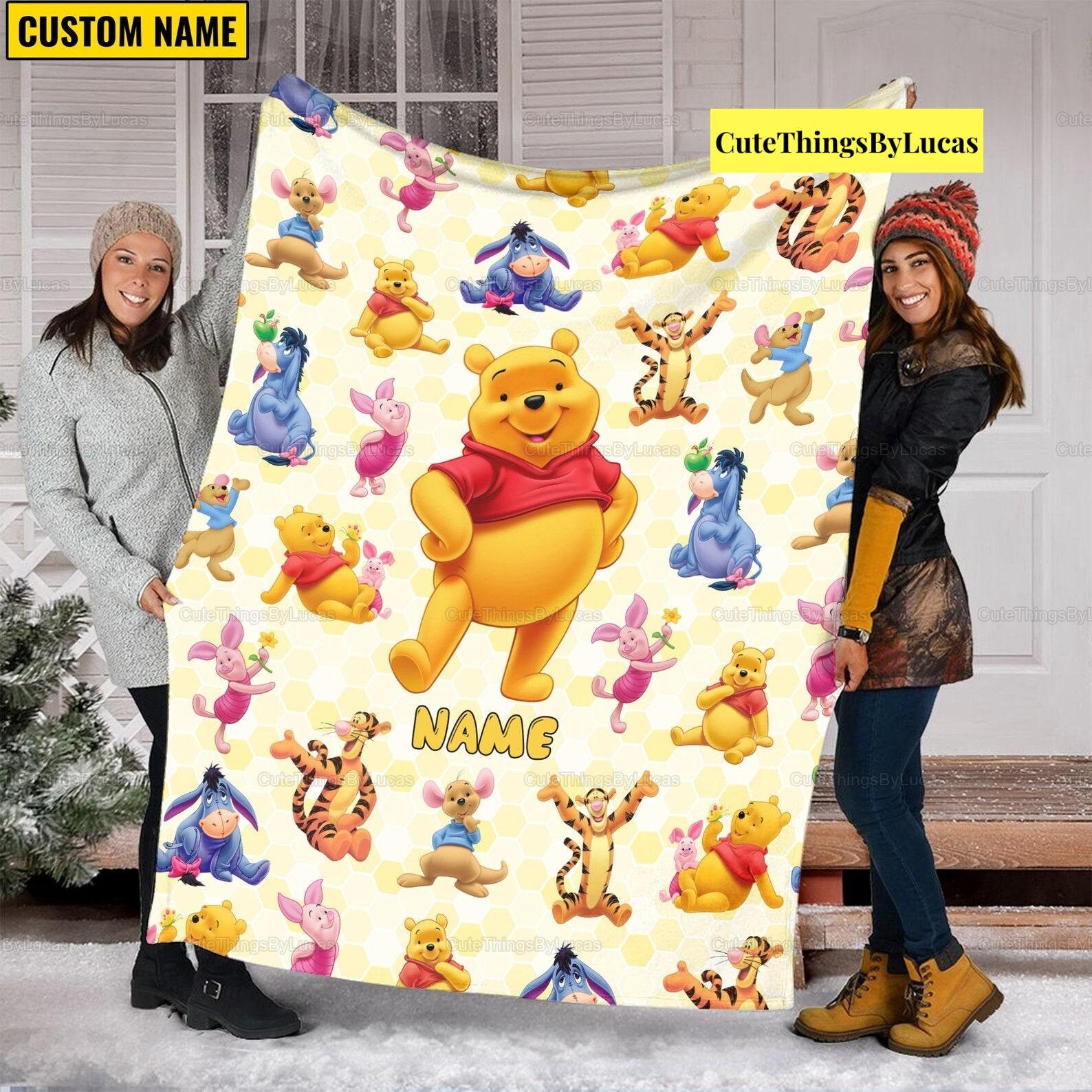 Personalized Winnie The Pooh Blanket, Pooh Bear And Friends Blanket ...