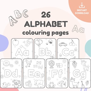 Printable Alphabet Coloring Pages ABC Coloring Book Kids Preschool ...