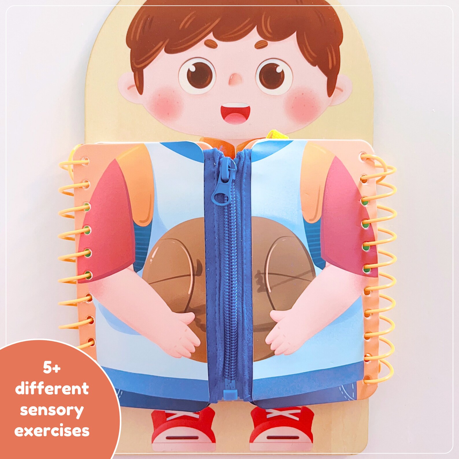 Sensory Book Toddler Busy Book Sensory Zipper Toy Montessori Quiet Book ...