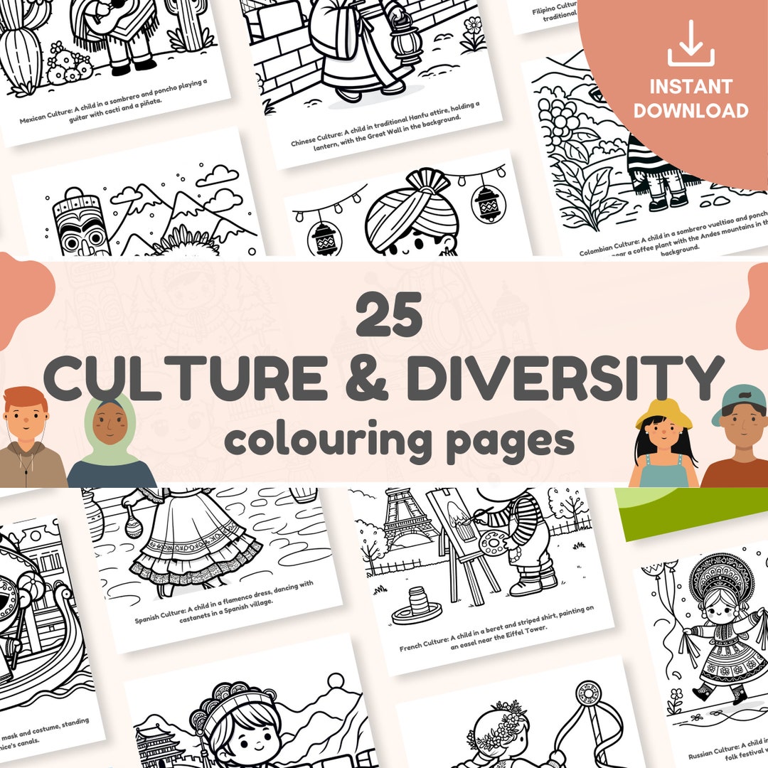 Kindergarten Coloring Page Kids Cultural Coloring Book Homeschool ...
