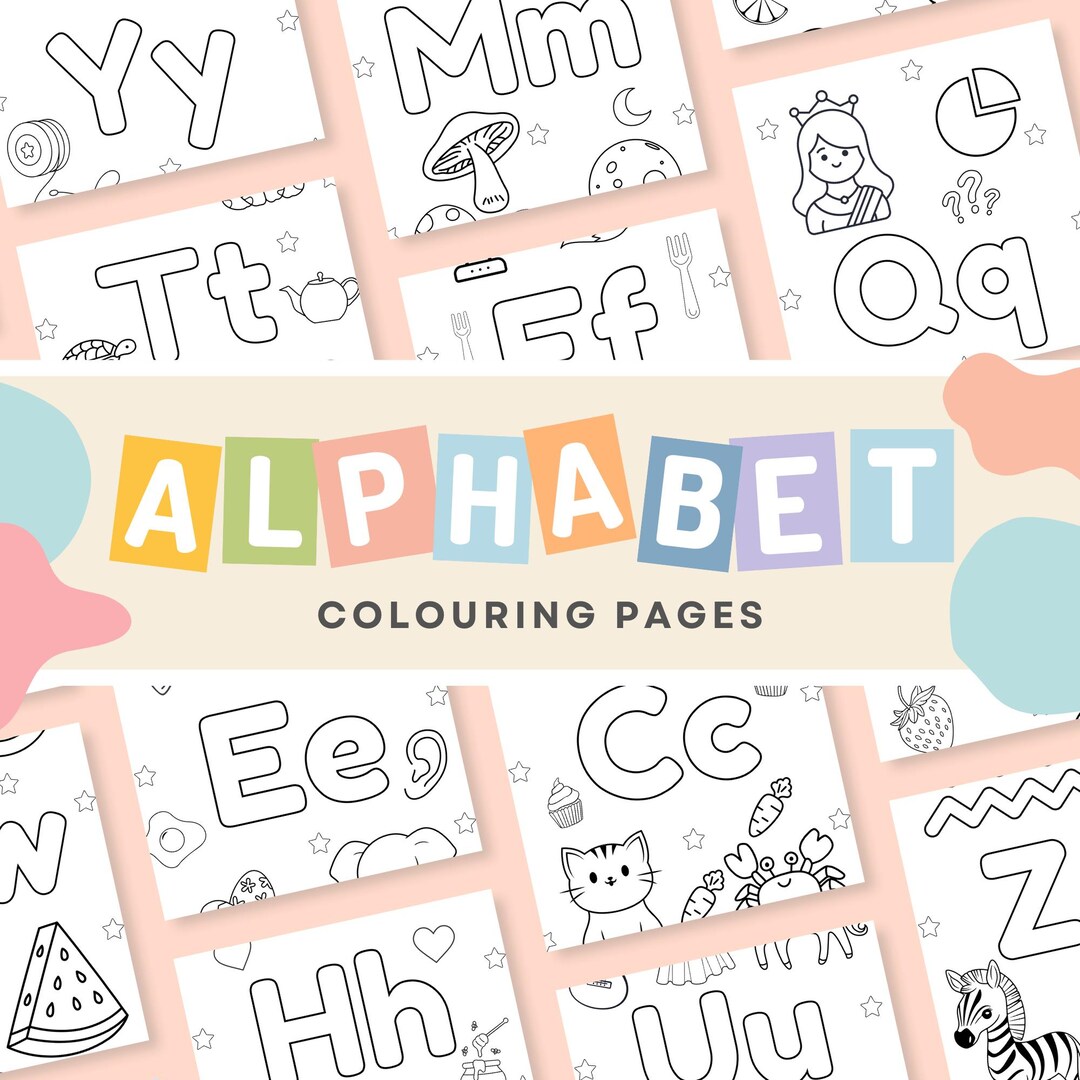Alphabet Coloring Pages Printable ABC Activity Book A-Z Toddler ...
