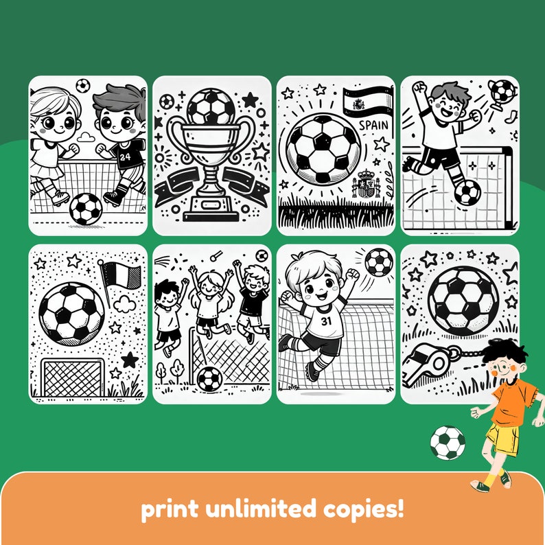 Printable Coloring Book Soccer Coloring Pages Football Activity Pack ...