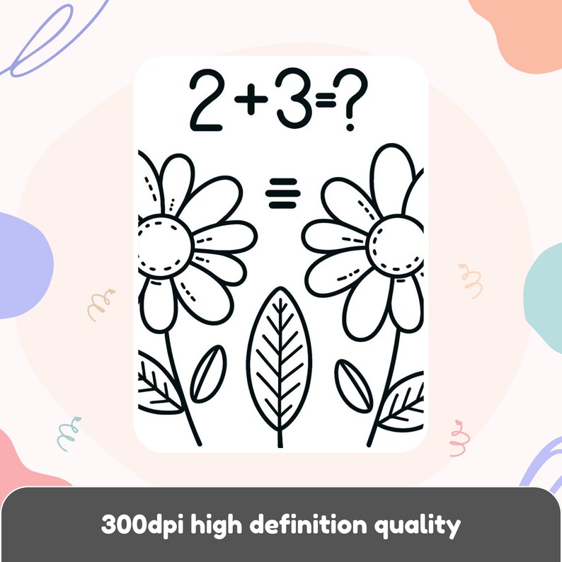 Number Coloring Pages Kids Coloring Book Printable Maths Worksheet ...