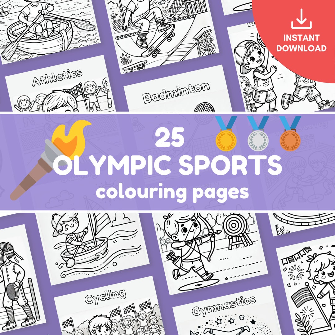 Summer Coloring Sheets Olympic Sports Activity Printable Kids Coloring ...