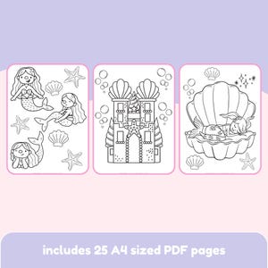 Printable Mermaid Coloring Pages Under the Sea Party Game Kids Mermaid ...
