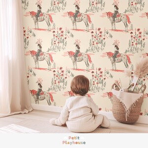 Cowgirl Wallpaper for Girls Room Pink Wild West Wall Decor Peel and ...