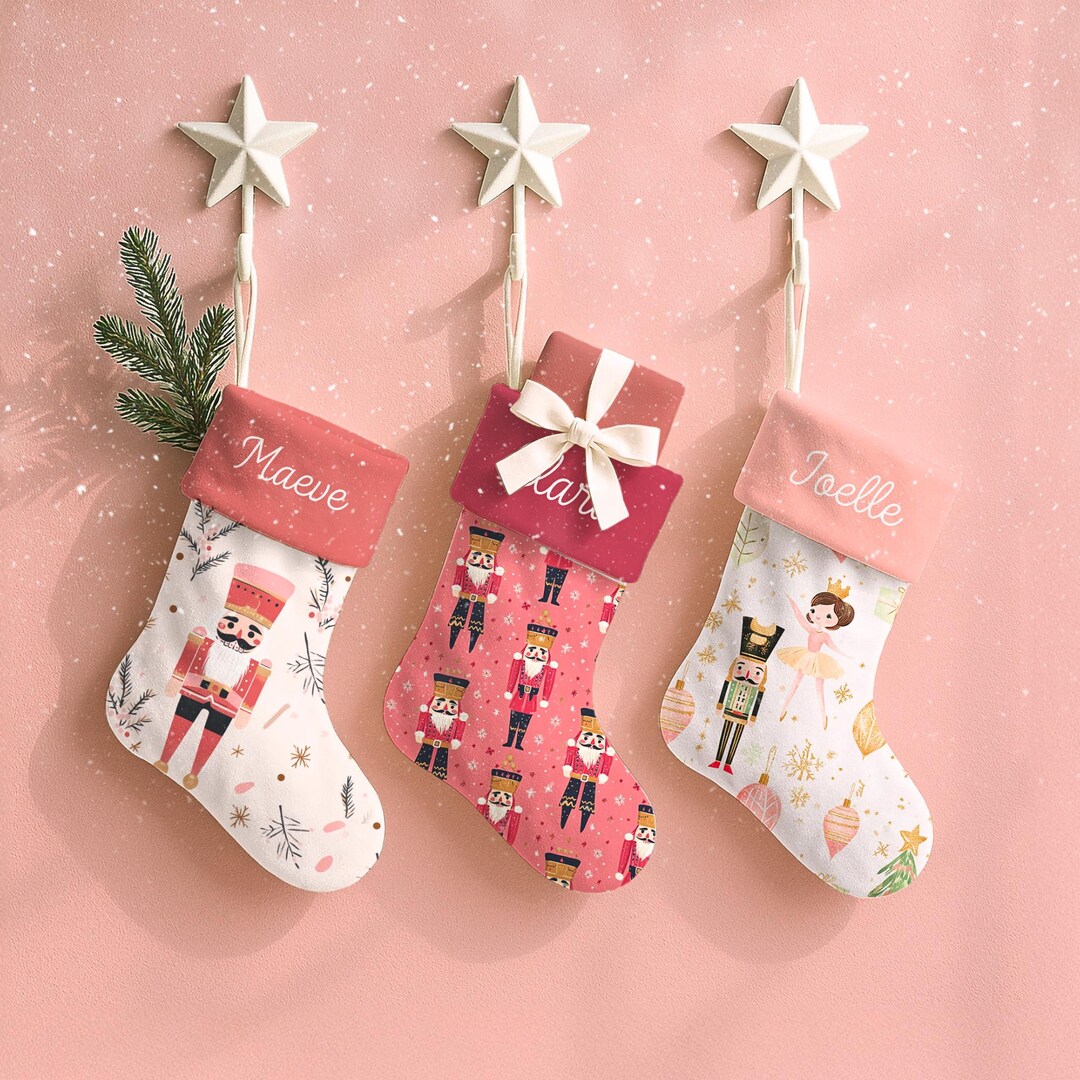 Personalized Nutcracker Christmas Stocking: Pink Ballerina Girls ...