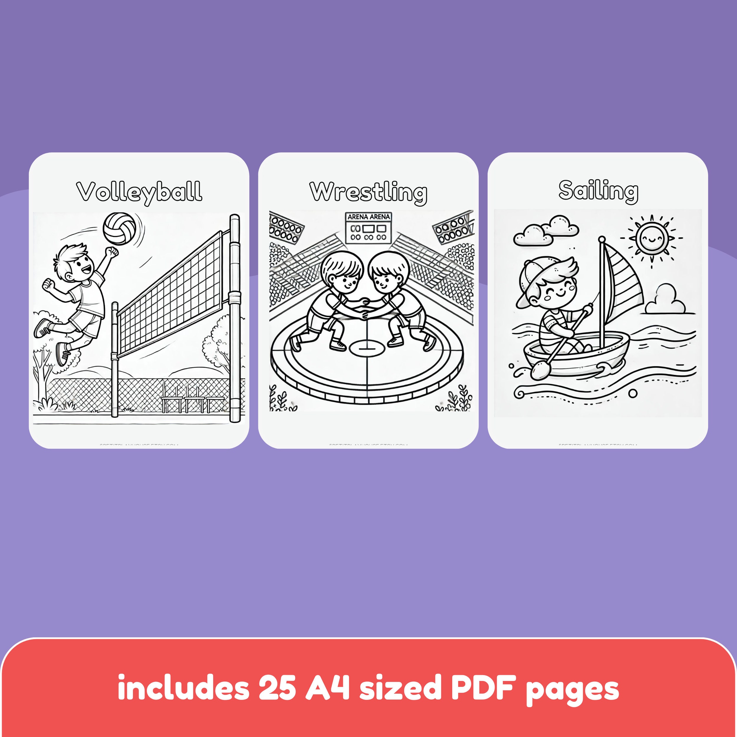 Summer Coloring Sheets Olympic Sports Activity Printable Kids Coloring ...