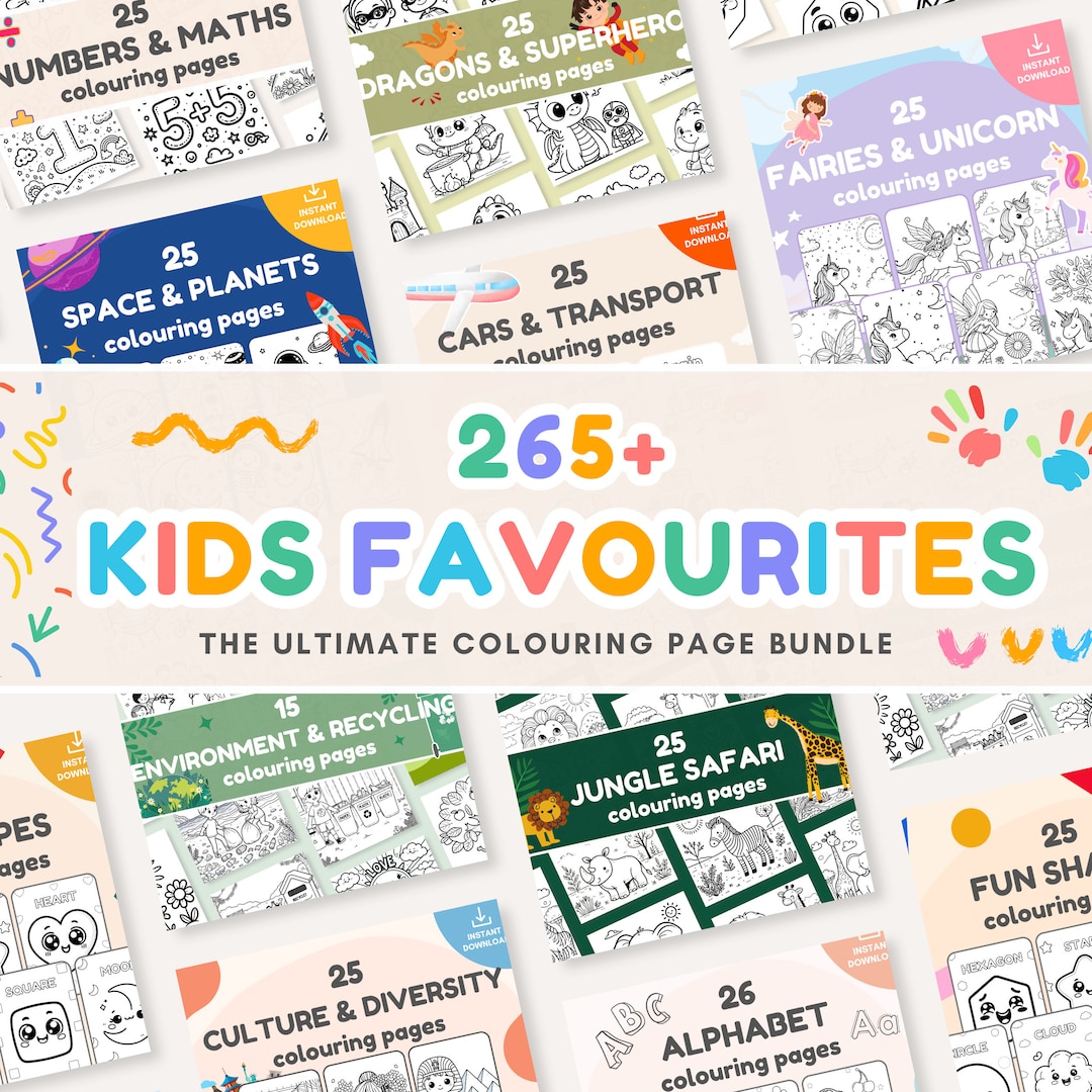 Preschool Coloring Book Digital Toddler Pages ABC Learning Activity ...