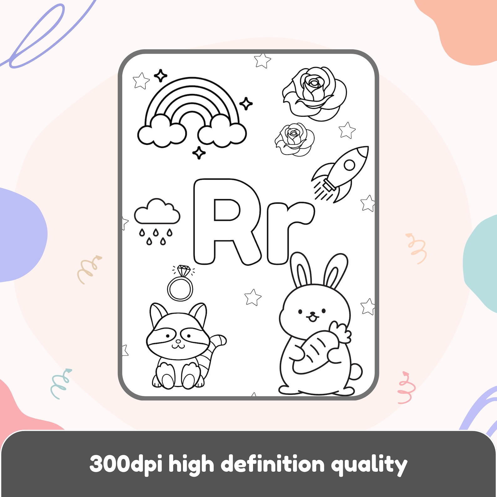 ABC Coloring Book Printable Alphabet Coloring Pages Kids Preschool ...