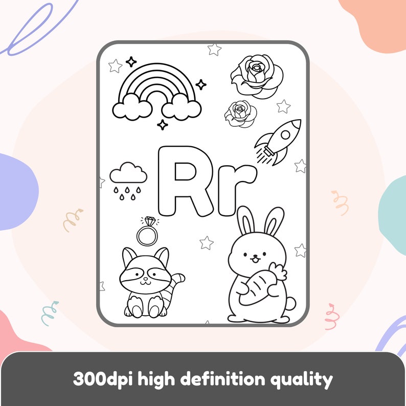 ABC Coloring Book Printable Alphabet Coloring Pages Kids Preschool ...