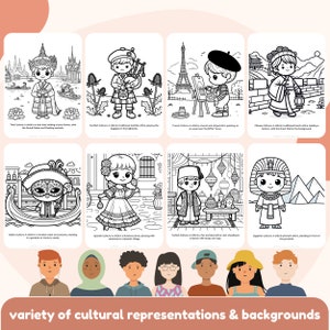 Kindergarten Coloring Page Kids Cultural Coloring Book Homeschool ...
