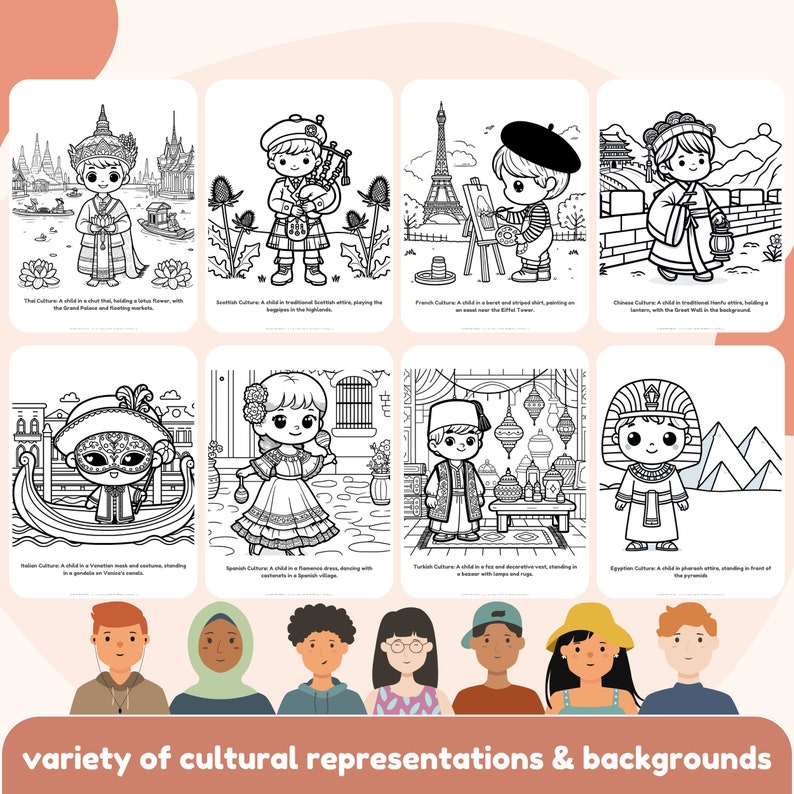 Kindergarten Coloring Page Kids Cultural Coloring Book Homeschool ...