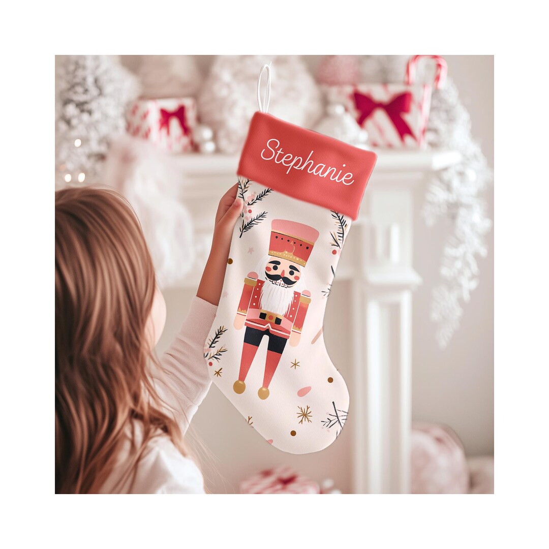 Nutcracker Christmas Stocking Personalized Girls Stocking Pink Custom ...