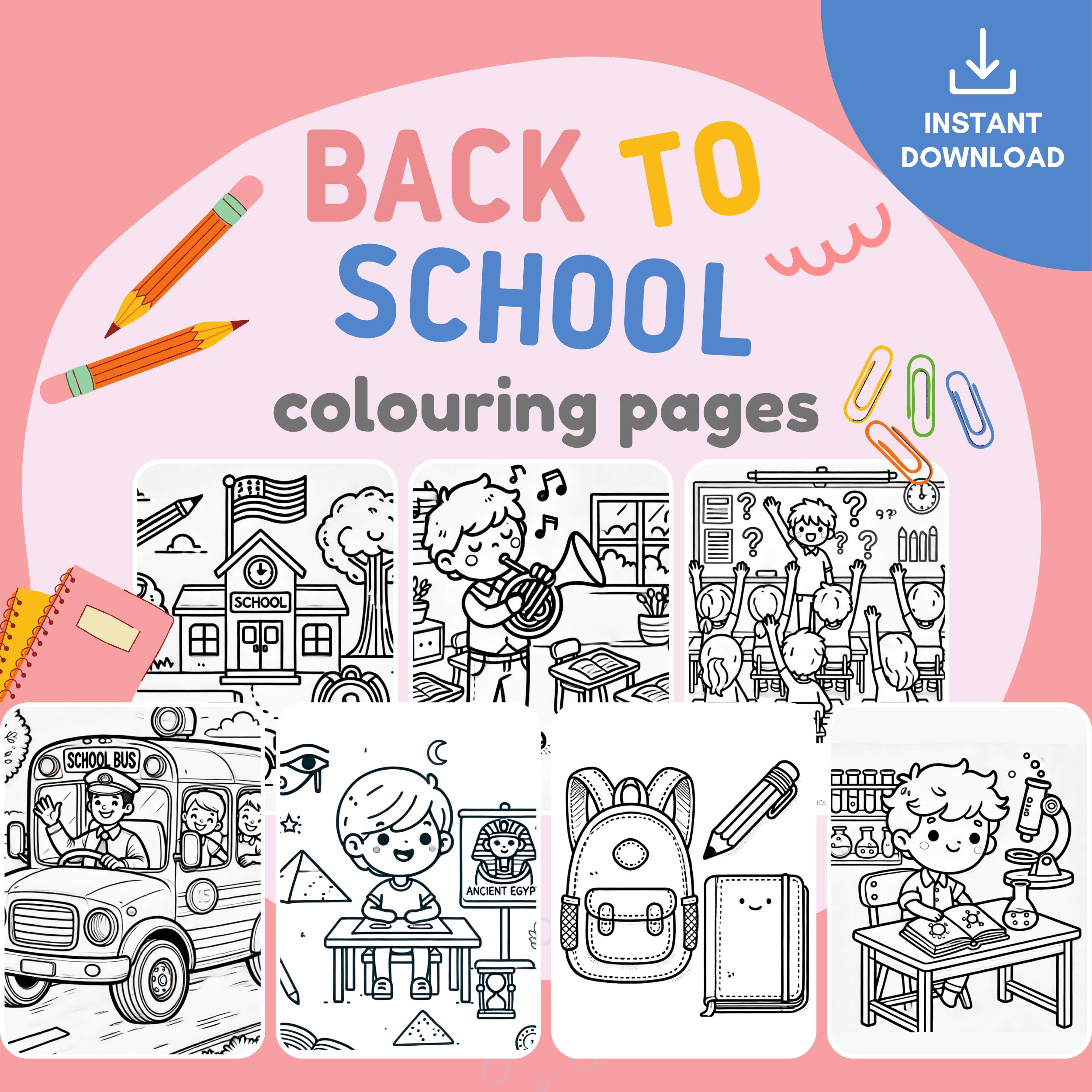 Printable Back to School Coloring Sheets First Day Kindergarten ...