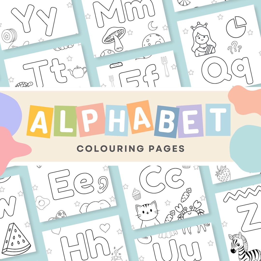 A-Z Alphabet Coloring Pages Printable ABC Activity Book Preschool ...