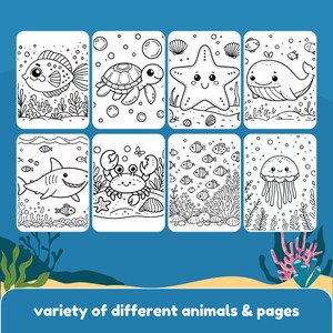 Sea Animal Coloring Book Printable Sea Creature Coloring Page Kid ...