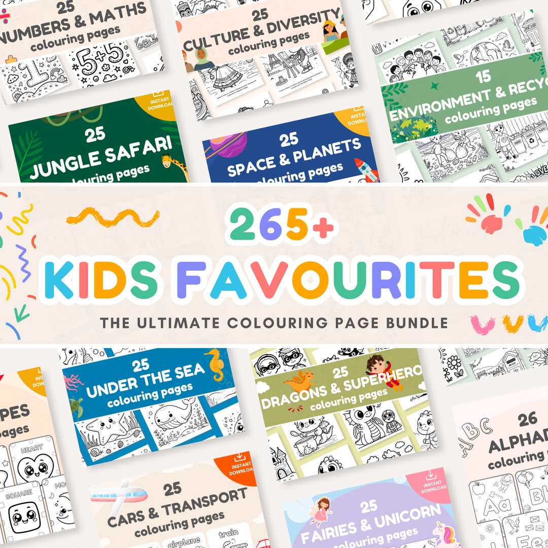 Kids Coloring Pages Preschool Activity Printable Toddler Coloring Book ...