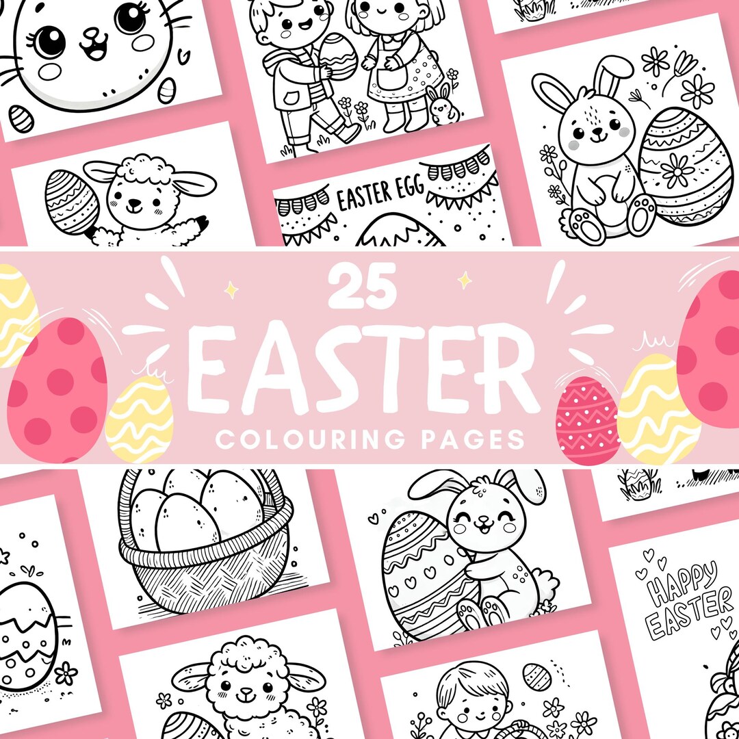 Easter Printable Colouring Book Kid Activities Preschool Easter ...