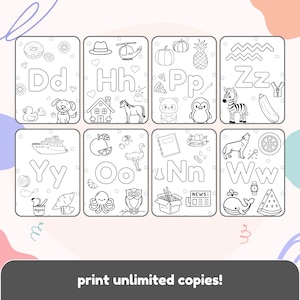 ABC Coloring Book Printable Alphabet Coloring Pages Kids Preschool ...