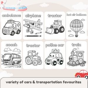 Printable Coloring Book Travel Kids Coloring Page Preschool Activity ...