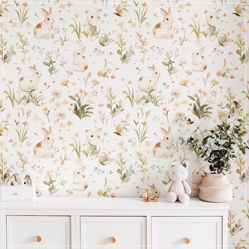 Rabbit Wallpaper - Etsy