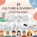 Culture Diversity Coloring Book: 25 Printable Activity Pages (digital ...