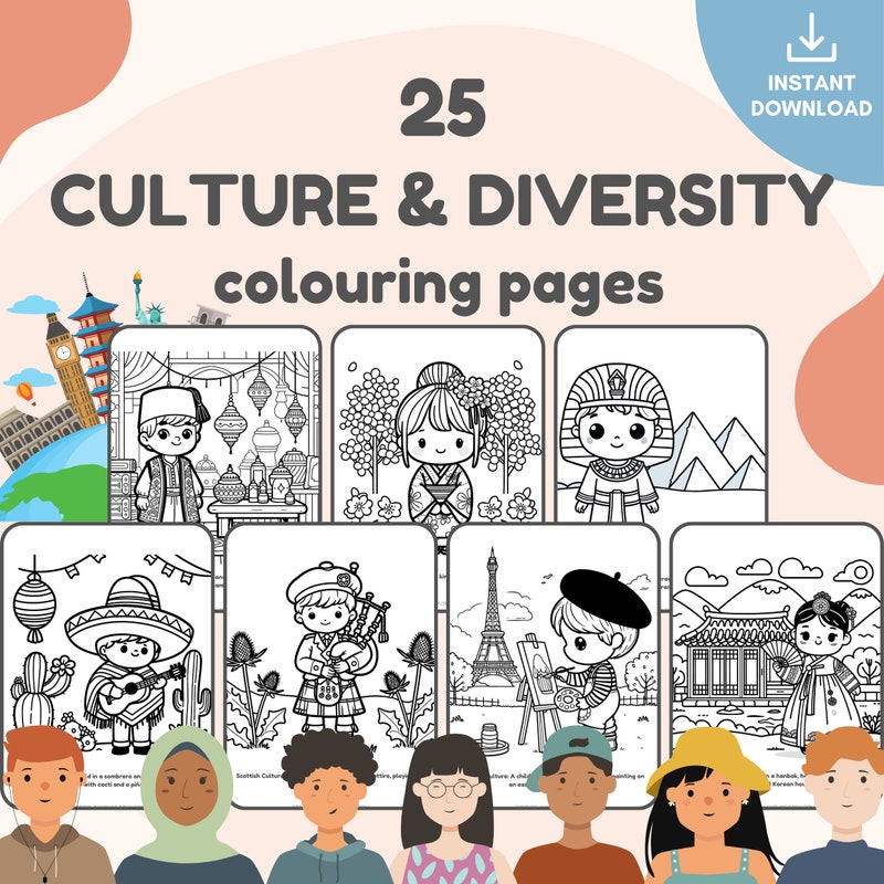 World Culture Coloring - Etsy UK