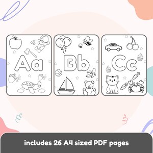 ABC Coloring Book Printable Alphabet Coloring Pages Kids Preschool ...