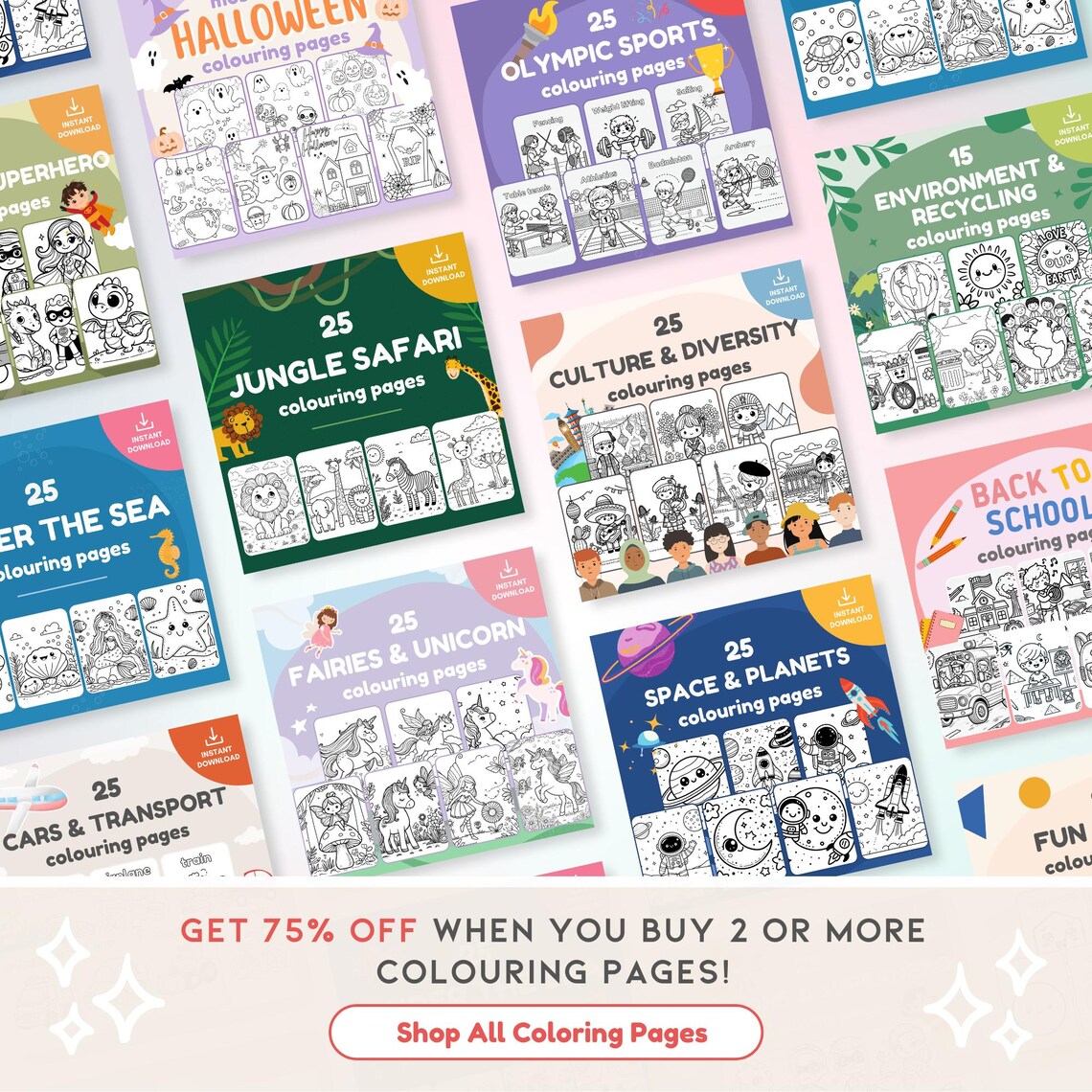 Thanksgiving Coloring Pages: Fall Activity Book (PDF) - Etsy