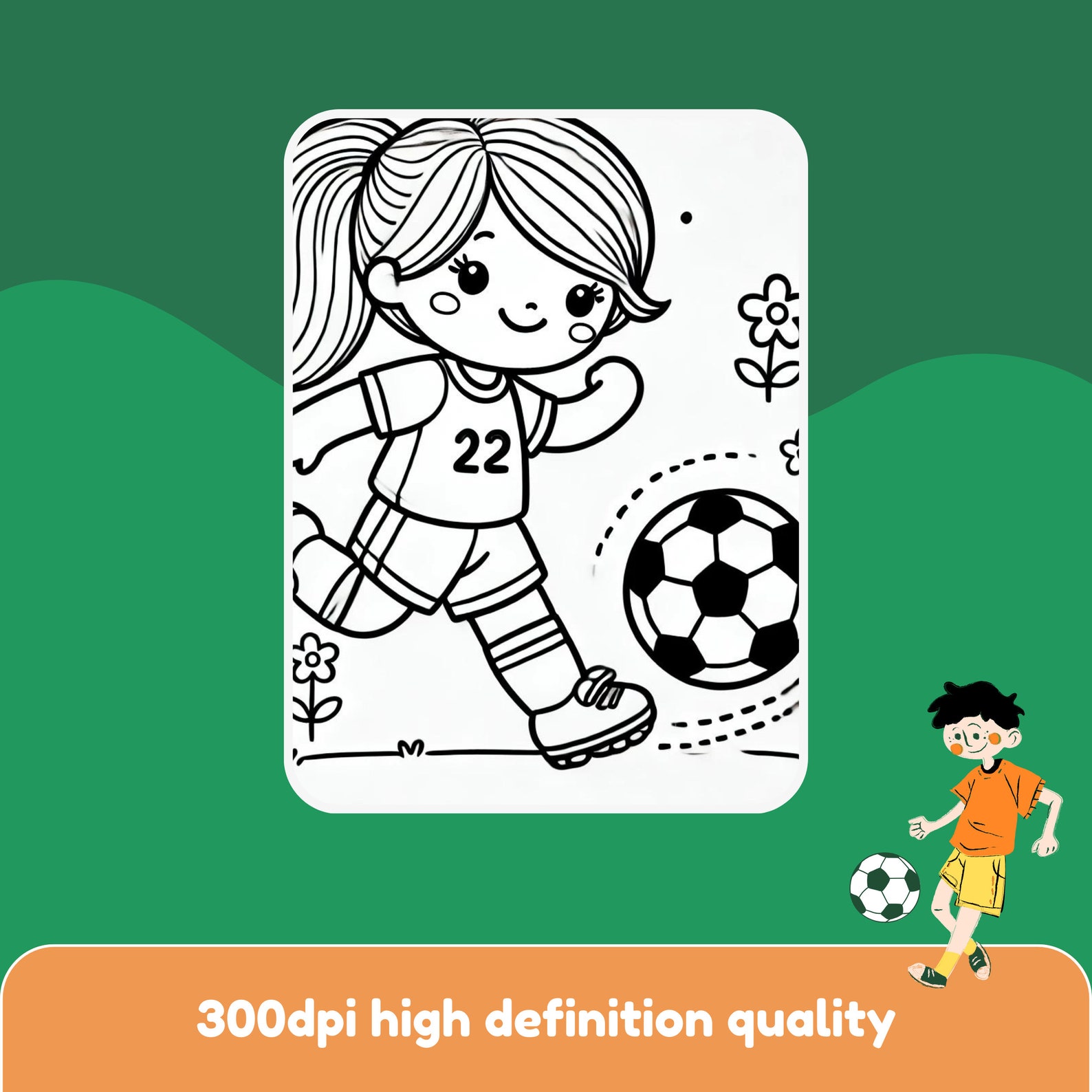 Printable Coloring Book Soccer Coloring Pages Football Activity Pack ...