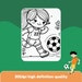 Printable Coloring Book Soccer Coloring Pages Football Activity Pack ...