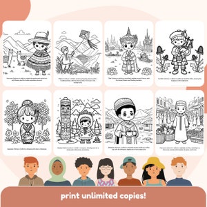 Preschool Coloring Book Culture Diversity Activity Pack Homeschool ...