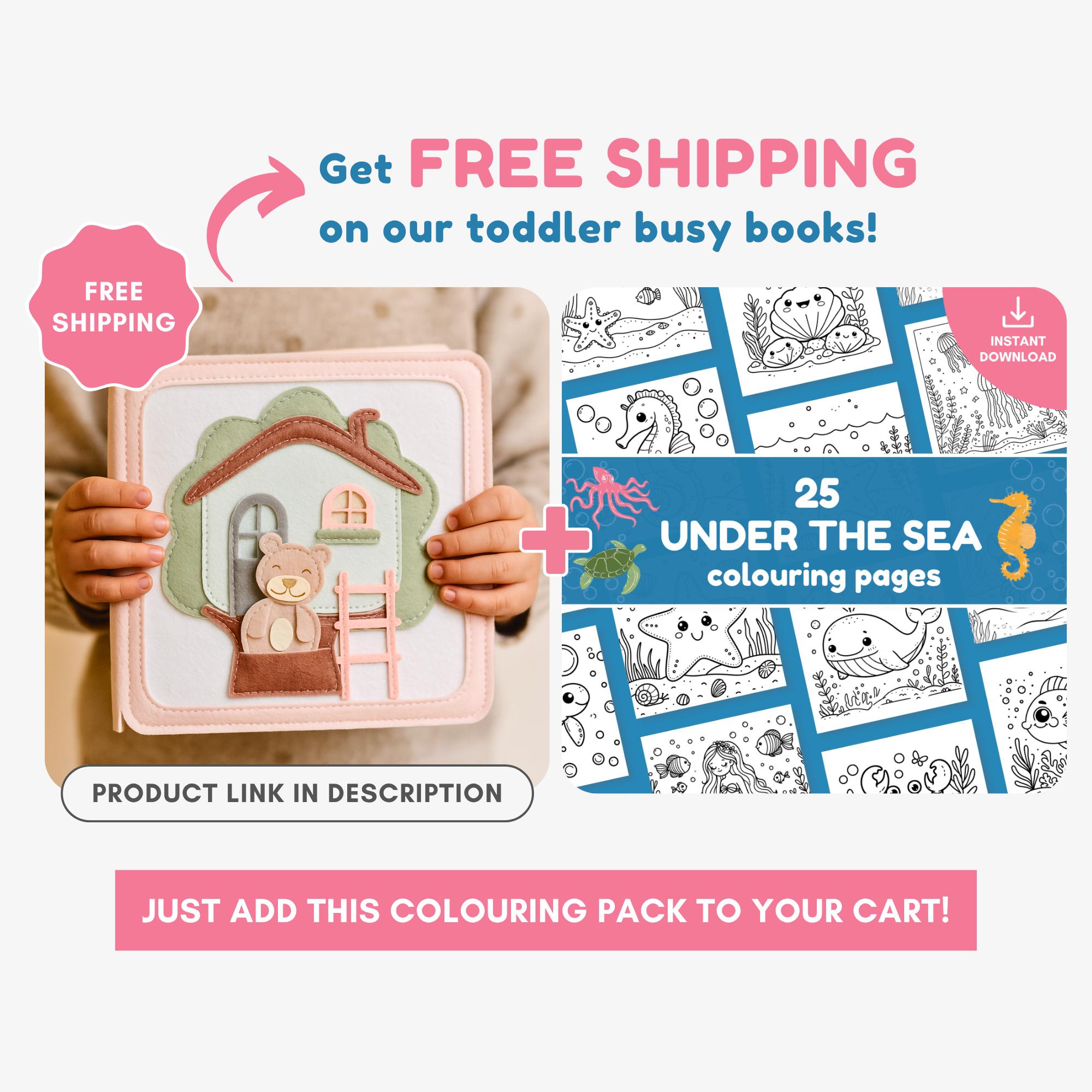 Sea Creatures Coloring Book: Ocean Animals, Toddler Activity (PDF ...