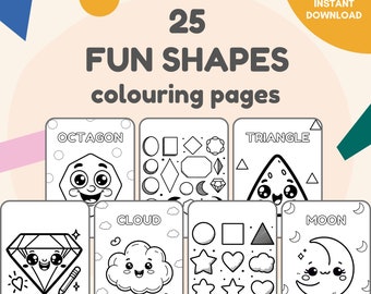 Printable Coloring Sheet Shape Recognition Coloring Book Toddler ...